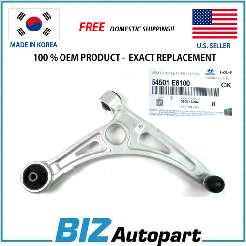 GENUINE FRT-LWR-RIGHT CONTROL ARM FOR 16-19 SONATA 17-20 OPTIMA 54501 ...