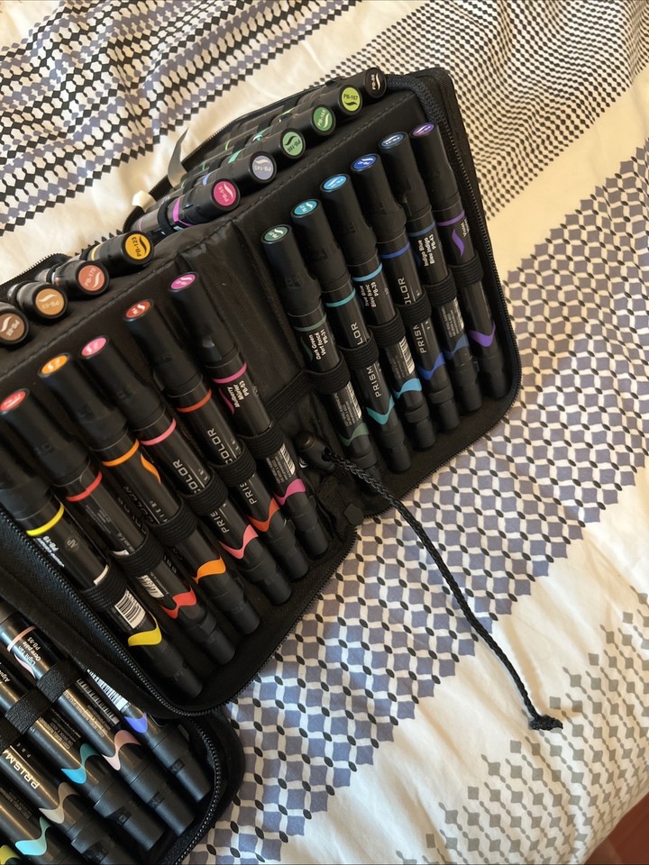 Prismacolor Premier Double-Ended Art Markers Set w/ Case 70+ slightly ...