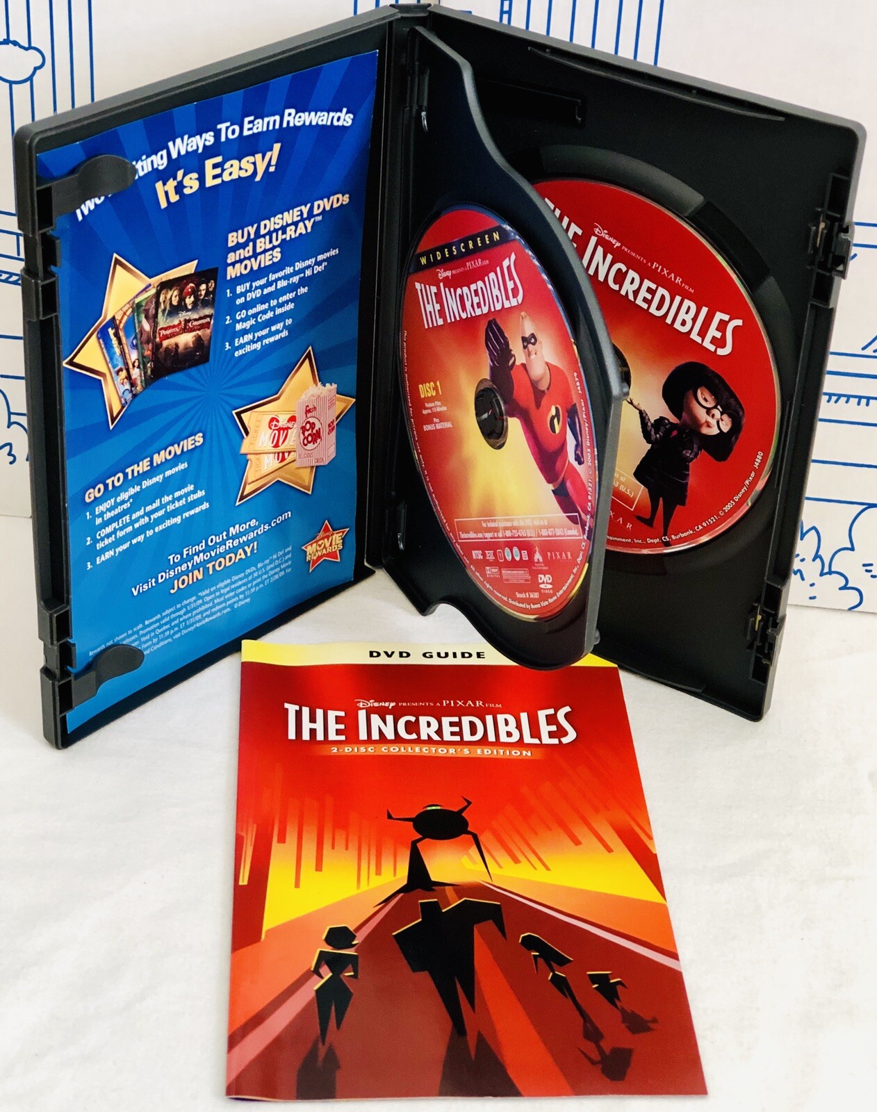 Disney Pixar The Incredibles Widescreen DVD 2 Disc Collectors Edition ...