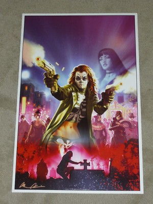 2018 SDCC Lady Death LA MUERTA LIVES ART PRINT BY MATT MERHOFF SIGN ...