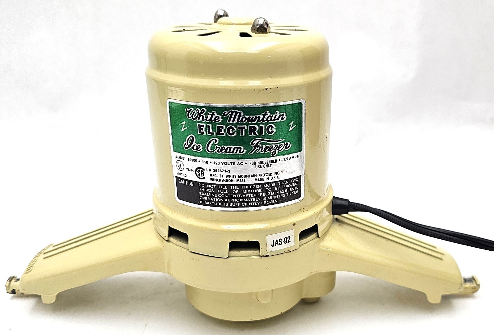 RARE Vtg White Mountain Electric 6 Quart Ice Cream Maker Freezer w/box ...