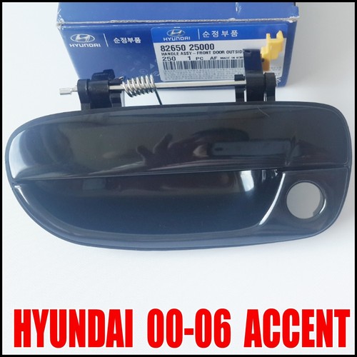 Hyundai 00-06 Accent Exterior Door Handles Front Left Smooth Black ...