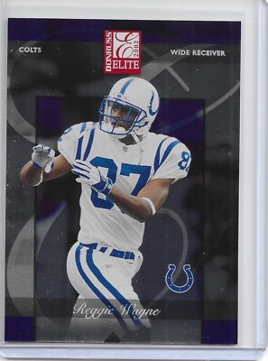 2002 Donruss Elite Football Reggie Wayne Card # 16 Indianapolis Colts ...