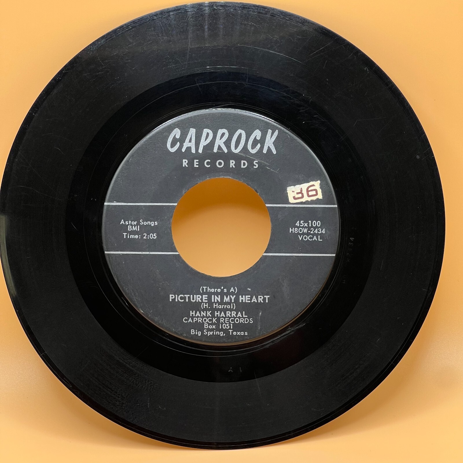 Hank Harral Fabulous Oklahoma (There's A) Picture In My Heart 45 Rpm ...