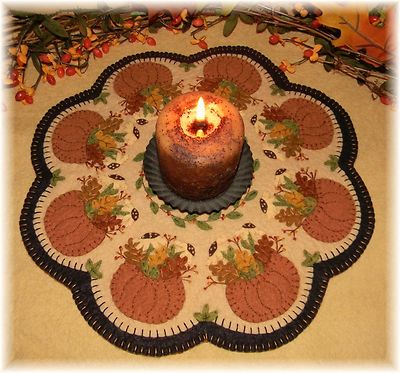 PATTERN~*Fall's Bounty*~ Autumn Penny Rug/Candle Mat *PATTERN* | eBay