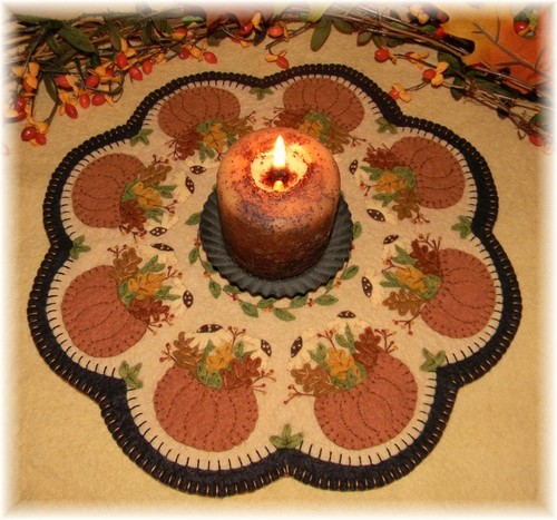 PATTERN~*Fall's Bounty*~ Autumn Penny Rug/Candle Mat *PATTERN* | eBay