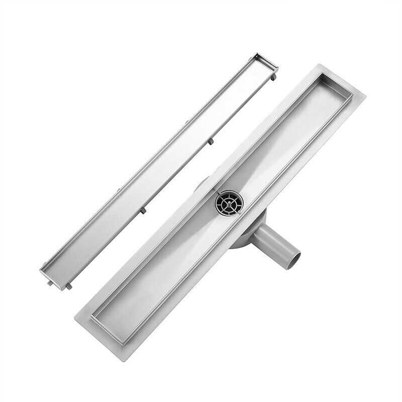 LINEAR SHOWER DRAIN STAINLESS STEEL WETROOM BATHROOM CHANNEL GULLY TRAP ...