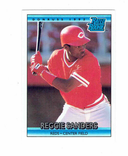 Reggie Sanders Cincinnati Reds Rated Rookie CF #415 Donruss 1992 # ...