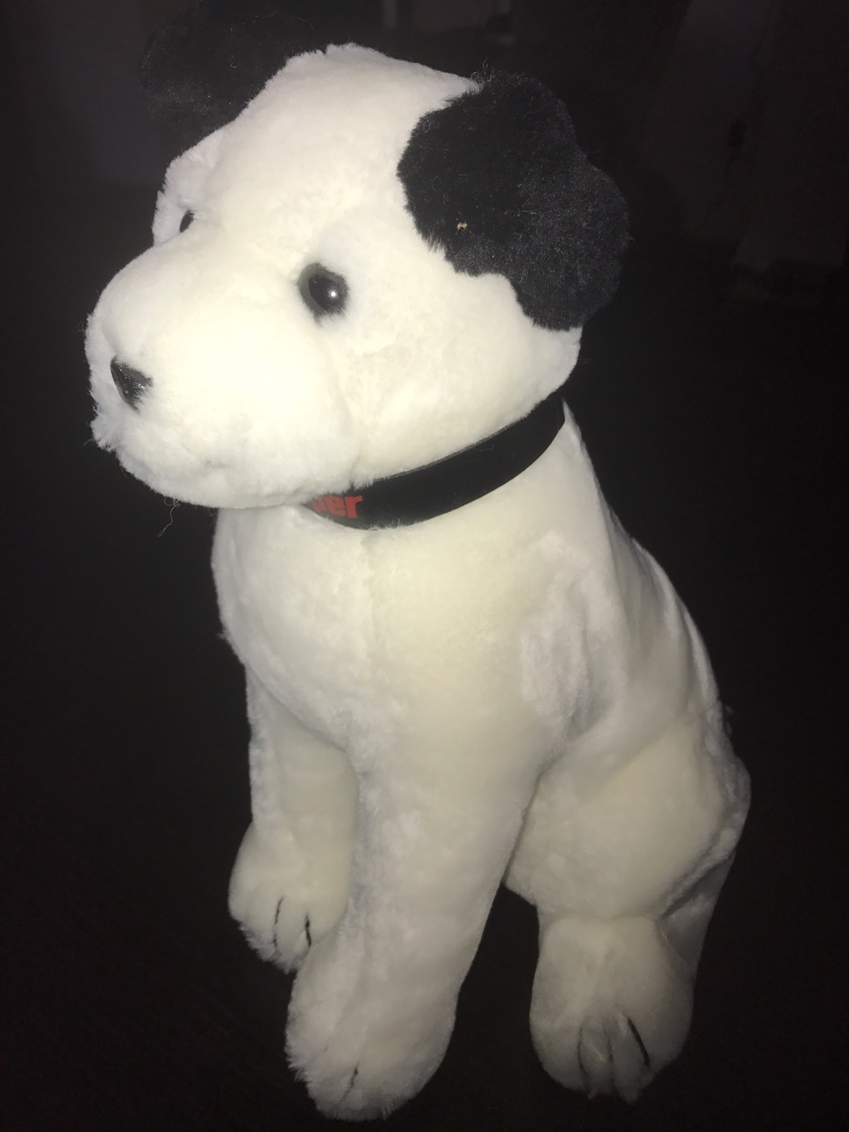 Vintage NIPPER DOG RCA Mascot DAKIN 12" stuffed animal collar Radio ...