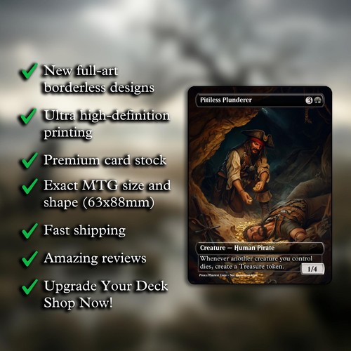 Pitiless Plunderer MTG - Alt Art Custom Game Cards | eBay