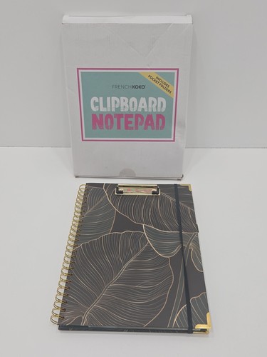 French KOKO Hardcover Spiral Clipboard with Notepad Clipfolio Notebook ...