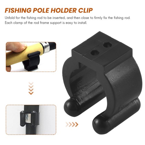 20pcs fishing holder clips black 16mm internal through knife fishing ...