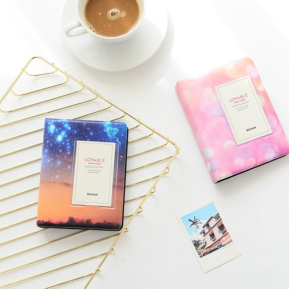 64 Pockets Shining Star Album Holder Candy Color Album for 3 Inch Mini ...