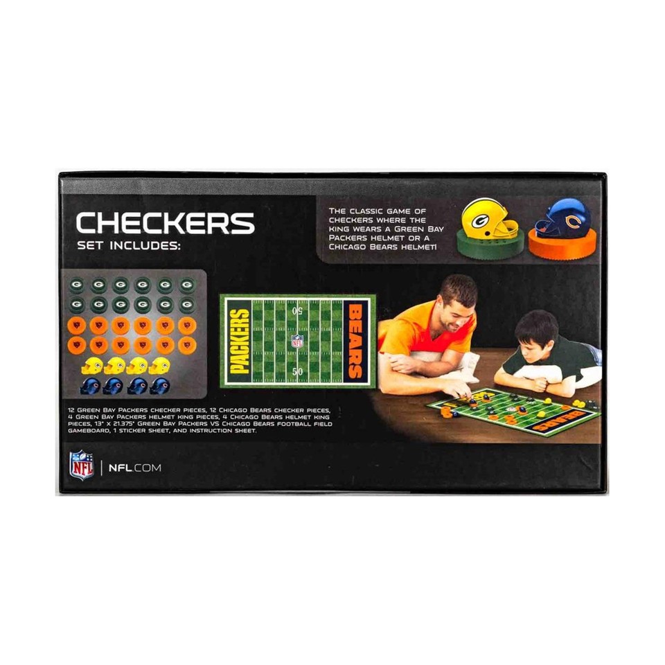Masterpieces Incorporated Board Game NFL Checkers - Packers vs. Bears ...