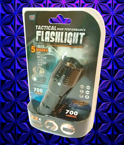 Tactical Flashlight 5-Modes - 700 Lumens High Performance NEW SEALED | eBay
