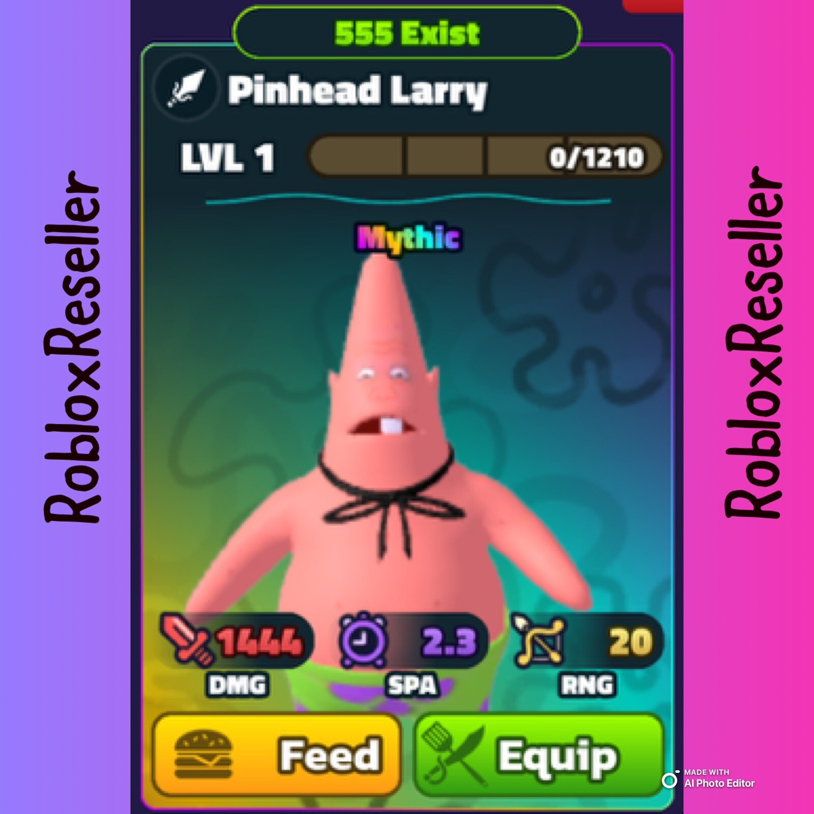 3x | NEW | Pinhead Larry | Spongebob Tower Defense | Cheapest and ...