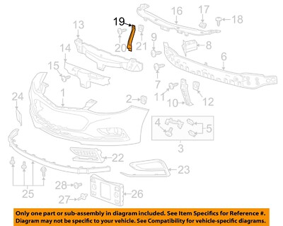 GM OEM 16-19 Cruze Front Bumper Grille Bumper Components-Support Brace ...