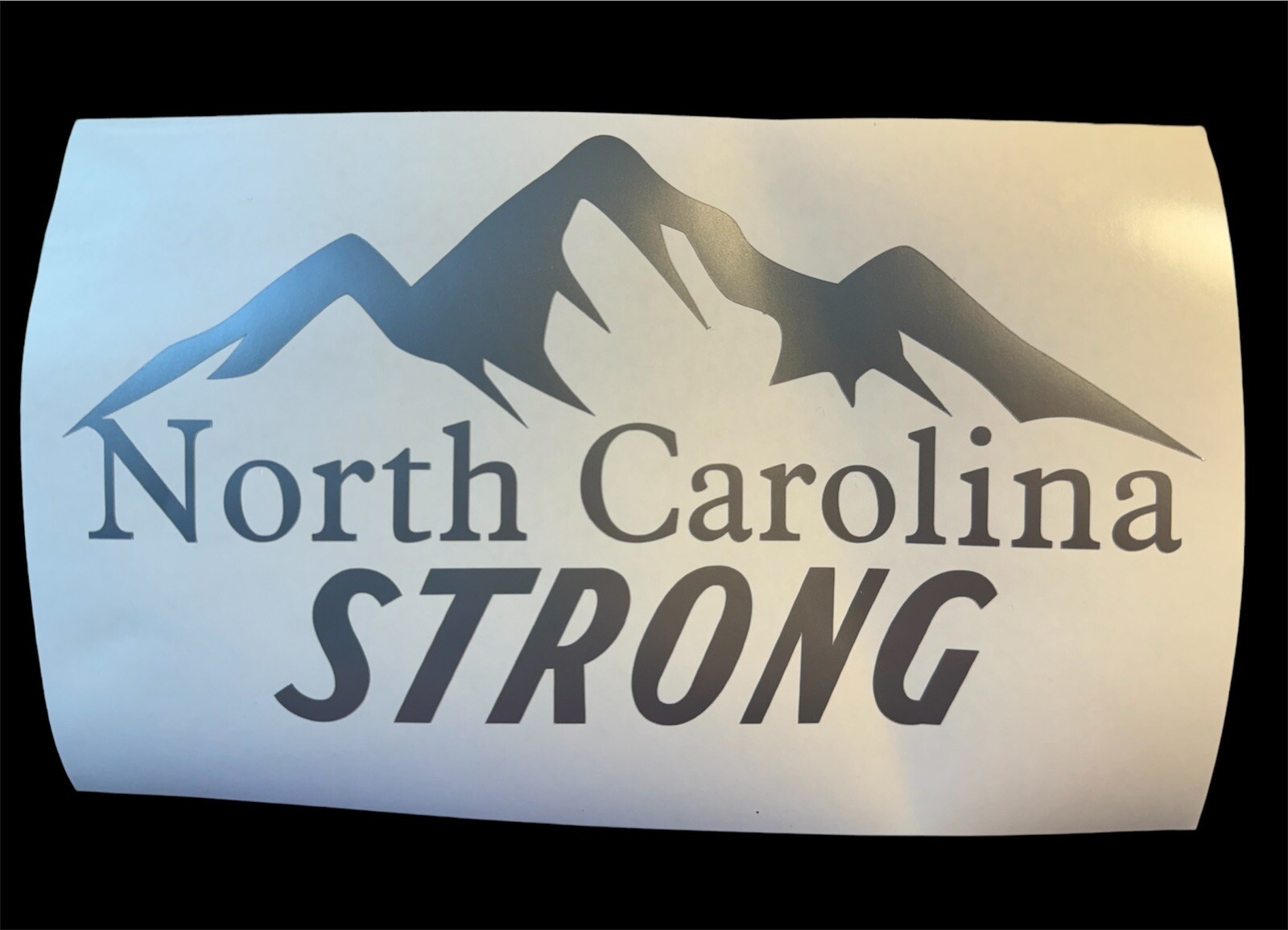 North Carolina Strong Mountains Vinyl Car Window Laptop Decal Bumper ...