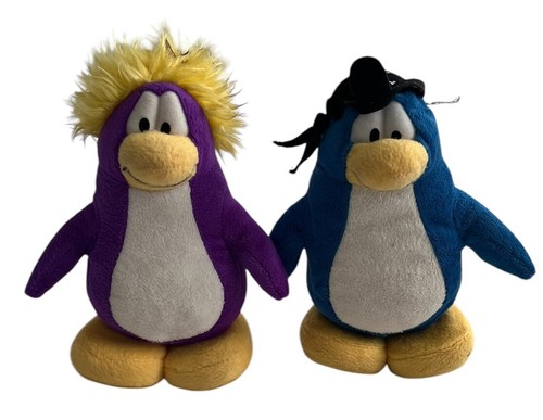 2 Disney Club Penguin Plush Penguin Stuffed Animal Toy 7” Jakks Pacific ...