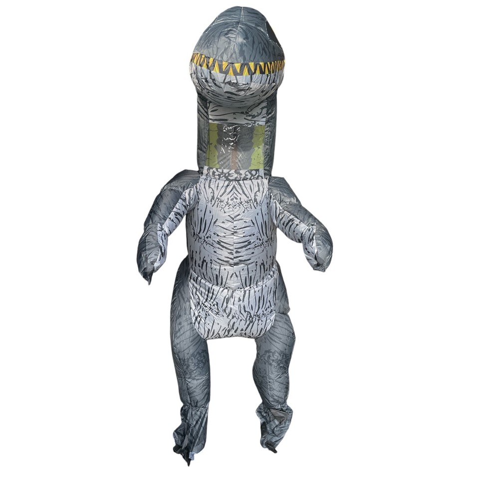 Inflatable Dinosaur Raptor Costume Suit w/Fan for Halloween Outdoor ...