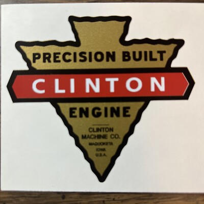 Clinton Engine Decal Precision Built Maquoketa, Iowa Early Iowa 3” Wide ...