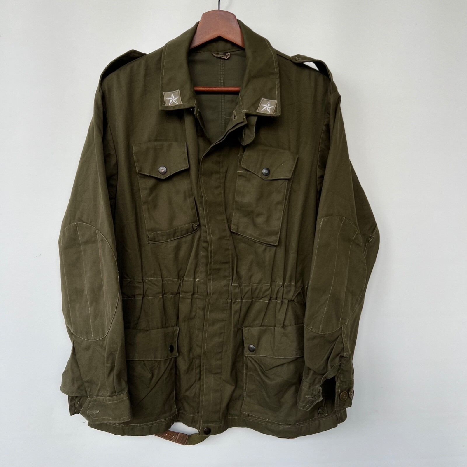 Vintage 70s Italian Army MCM Olive Green Field Jacket… - Gem