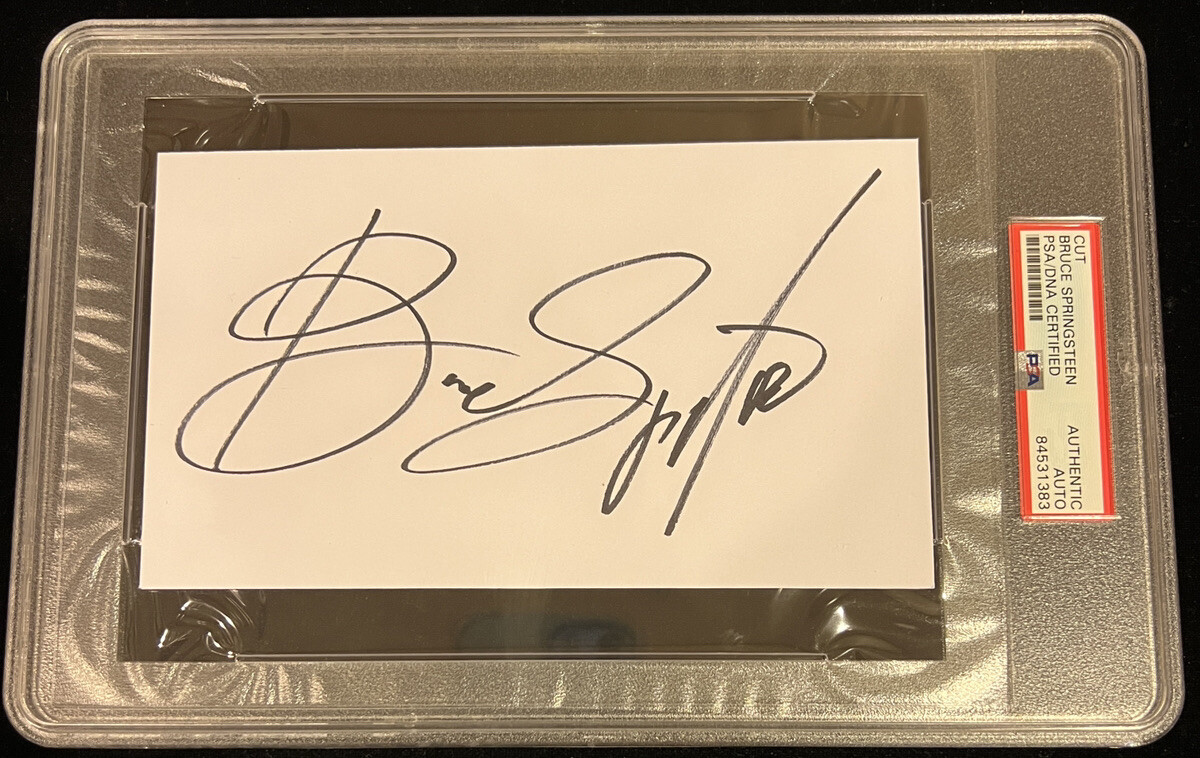 BRUCE SPRINGSTEEN SIGNED CUT SIGNATURE PSA | Grelly USA