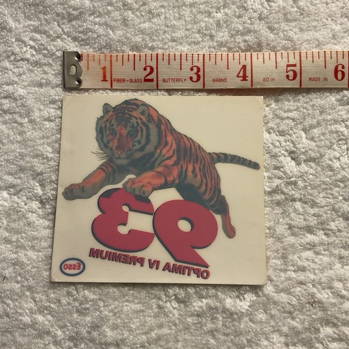 Esso Exxon Mobil Put A Tiger In Your Tank Optima IV Premium 93 Sticker ...