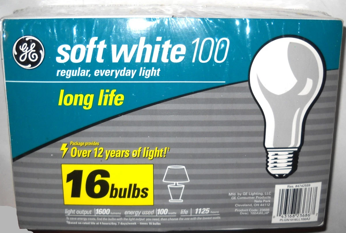 Long Life 100 Watt Incandescent Light Bulbs | Shelly Lighting
