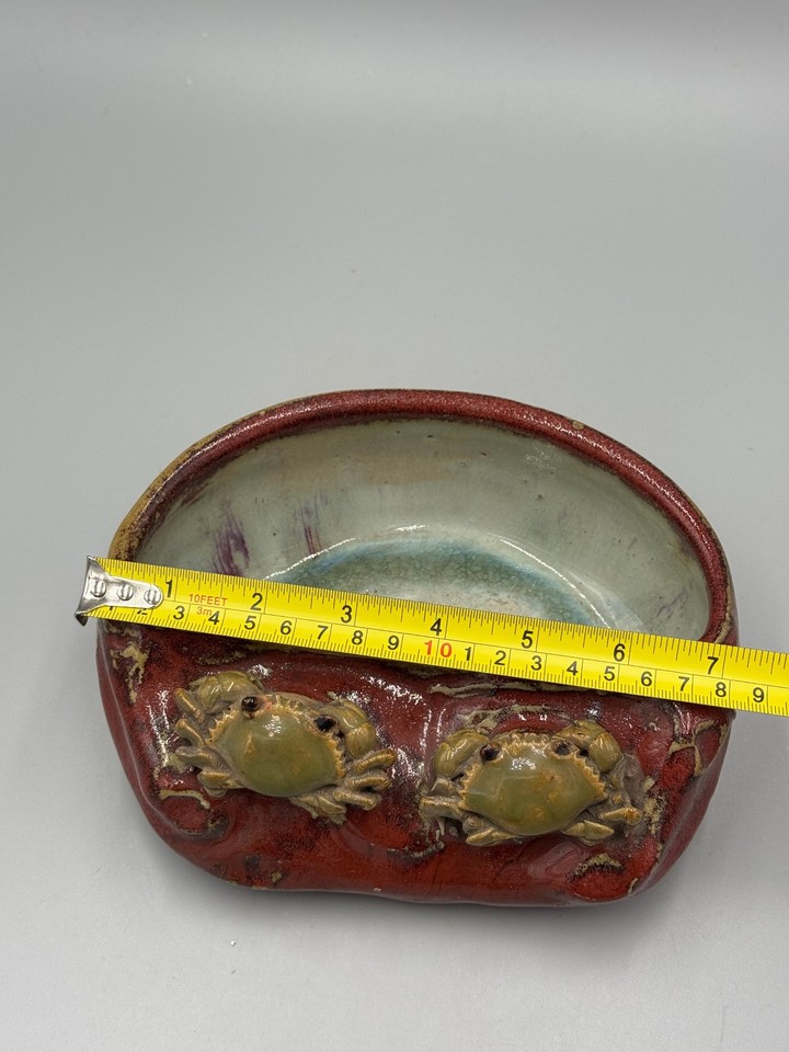 Antique 20th c. Chinese Shiwan Pottery Chinese Clay Red Glazed Crab ...
