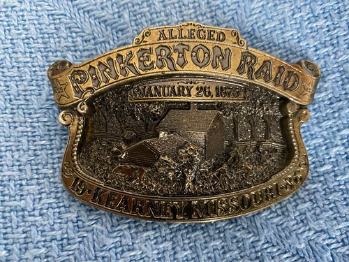 Jesse James Alleged Pinkerton Raid Belt Buckle - New in box | eBay
