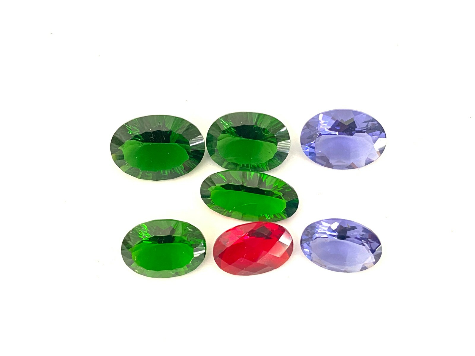Mt St Helens Green/Red/Tanzanite Helenite Oval Cut Loose Stones | eBay