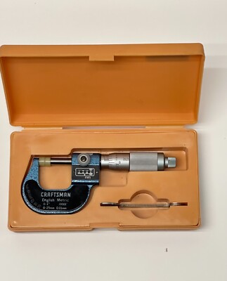 Mitutoyo Craftsman #38666 English/Metric Digit Micrometer 0-1"/0-25mm ...