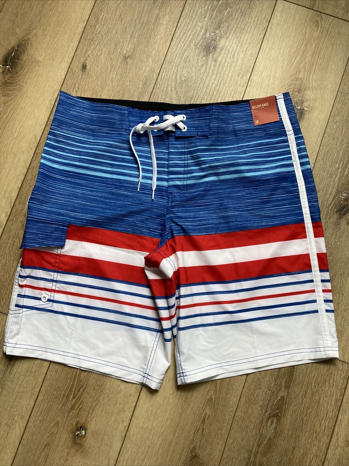 Mossimo Supply Co Men's Board Shorts Swim Trunks Red White Blue Size 38 ...