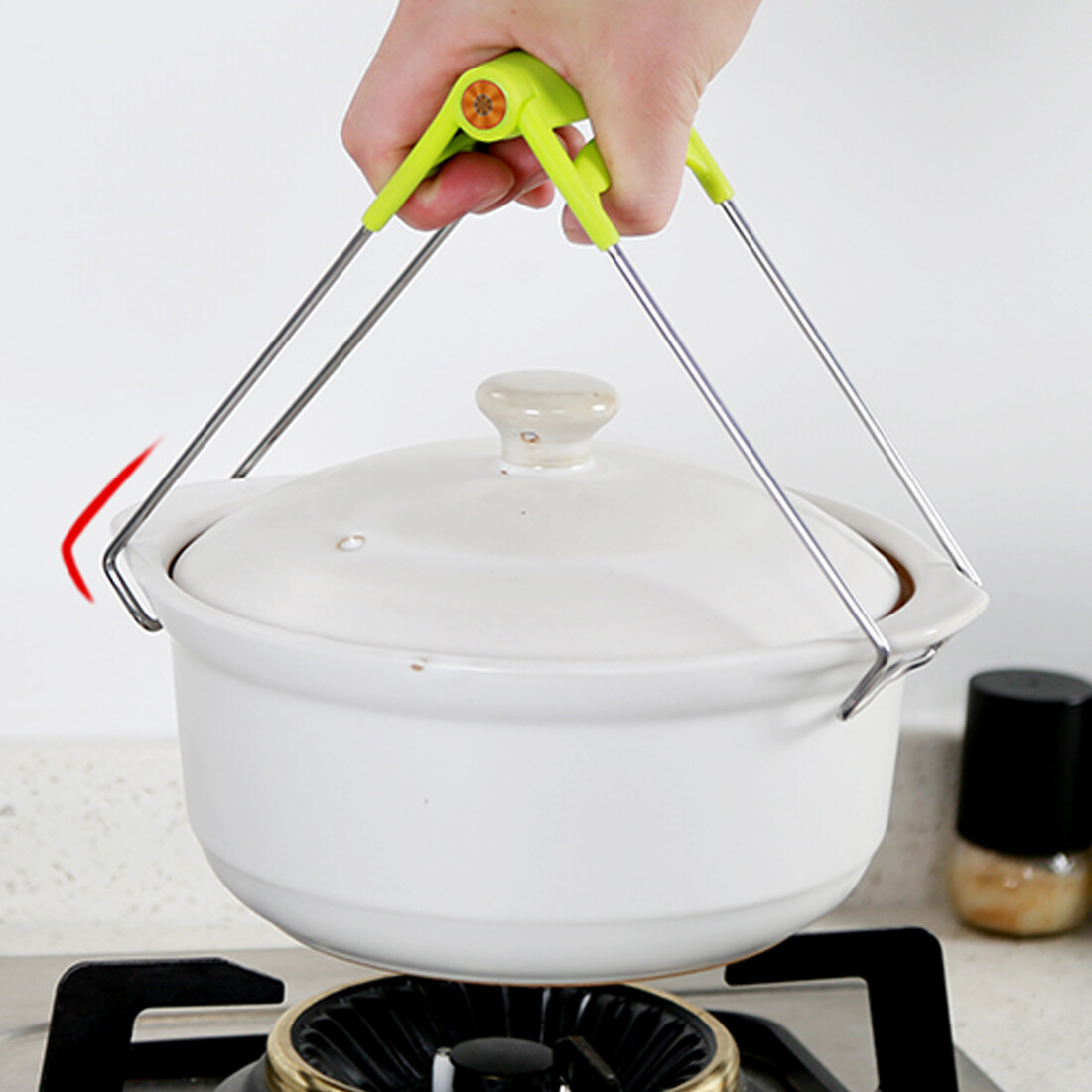 Kitchen Foldable Hot Dish Plate Bowl Clip Retriever Lifter Gripper Tong ...