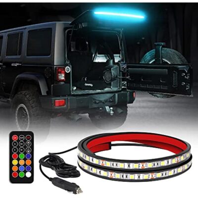 40 inch RGBW Rear Window Lift Gate Dome Lights Strip For Jeep Wrangler ...