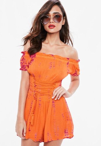 Missguided Size 0 Bohemian Beach Playsuit Summer Romper | eBay