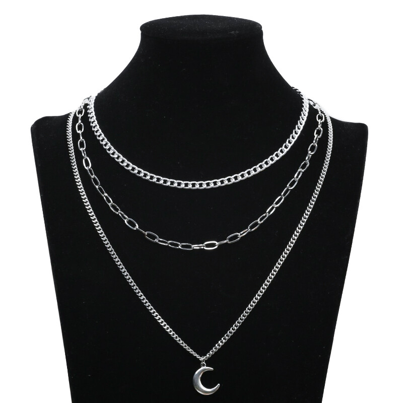 Stainless Steel Aesthetic Chain Around The Neck Choker Pendant Necklace ...