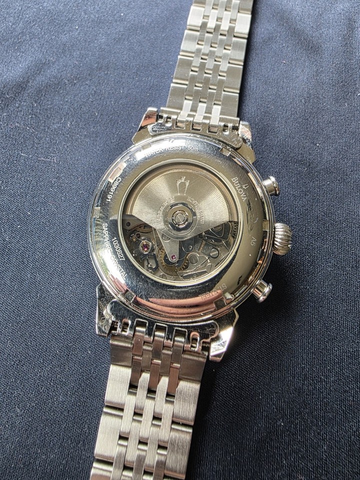 Bulova Accutron Chronograph Valjoux 7750 Blue 26C03 Vintage A5 | eBay