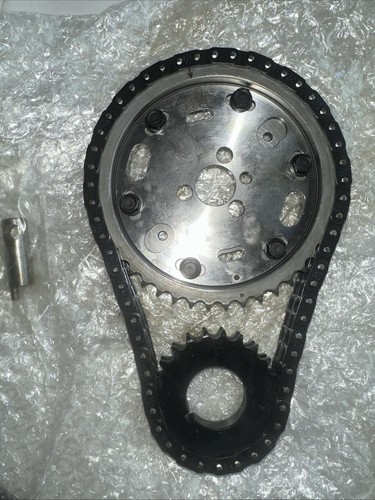 Double Roller timing Chain Kit Sbc Chevrolet Fully Adjustable Cam Gear ...