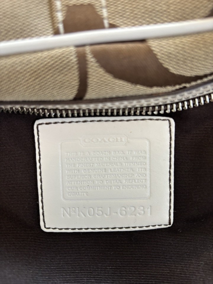 Vintage Coach Signature Gallery Satchel - 6231 - cream and brown - 2005 ...