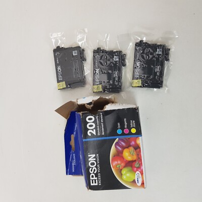 EPSON 200 Genuine OEM Tri-Color Combo 3-Pack For WF-2520 2530 2540 ...