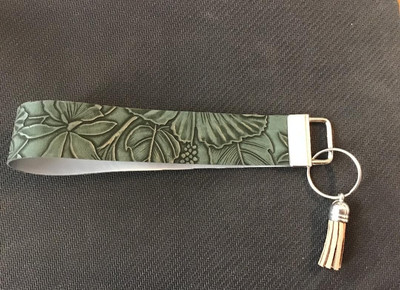 WRISTLET KEY FOB STRAP FAUX LEATHER VINYL HANDMADE LANYARD NEW GIFT ...