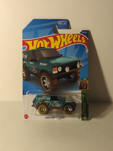2022 Hot Wheels 4/5 Mud Studs Range Rover Classic Green Expedition 159/ ...