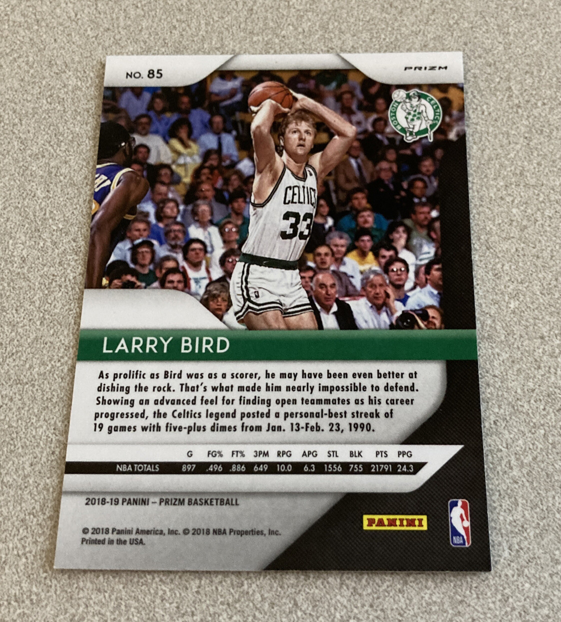 2018-19 Panini Prizm - Larry Bird #85 Silver Prizm for sale online | eBay