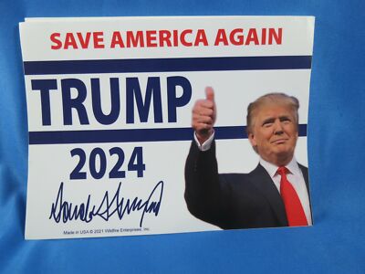 WHOLESALE LOT OF 10 TRUMP 2024 STICKERS Save America Again Make Great ...