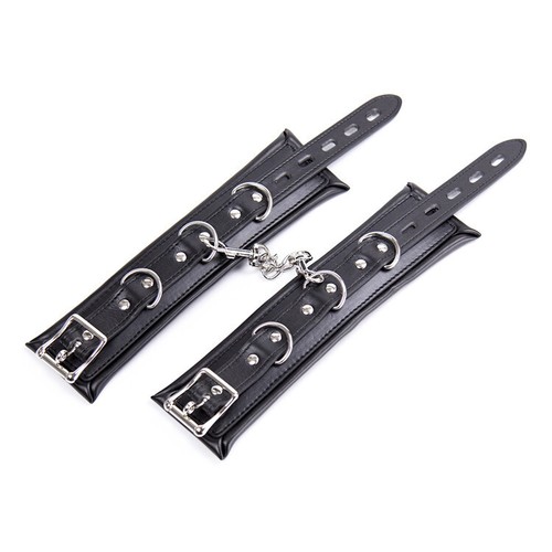 PU Leather Soft Padded Binding Shackles Ankle Cuffs Chain Restraints | eBay