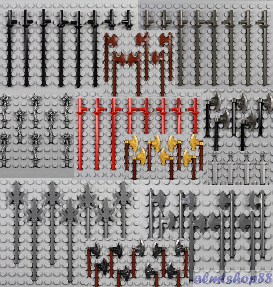 LEGO - PICK YOUR WEAPONS - Castle Knight Viking Medieval Lot Lance Axe ...
