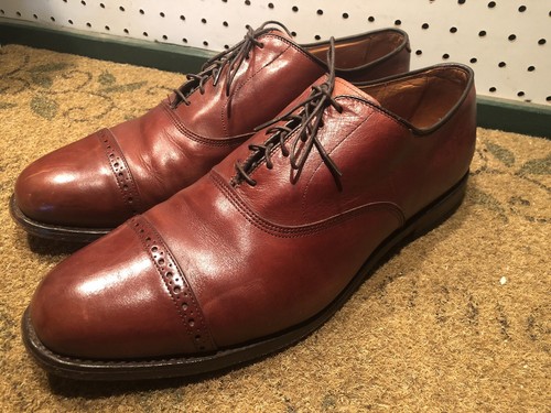 Allen Edmonds Byron Burgundy Cap toe Oxford Shoes Size 12 D | eBay