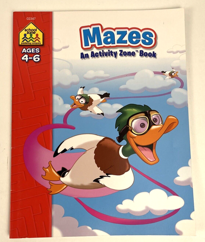 School Zone - Mazes Workbook - 64 Pages Ages 4 to 6 Preschool ...